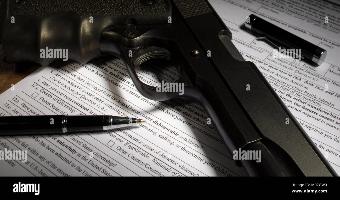 FBI NICS application for a gun purchase with dishonorable discharge ...