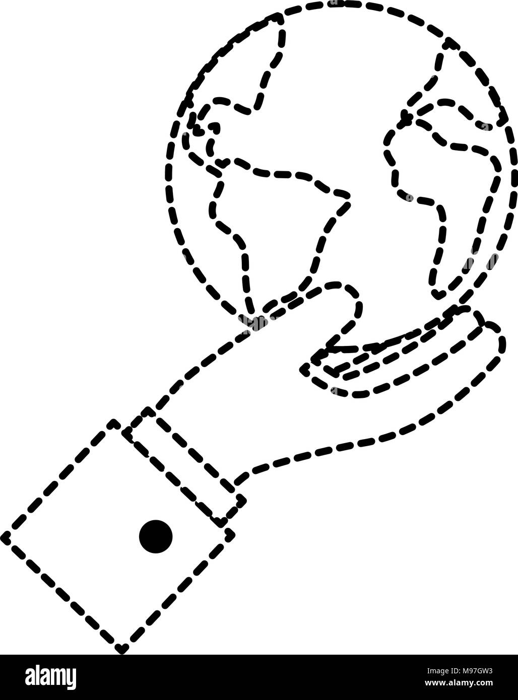 hand lifting world planet earth icon Stock Vector Image & Art - Alamy