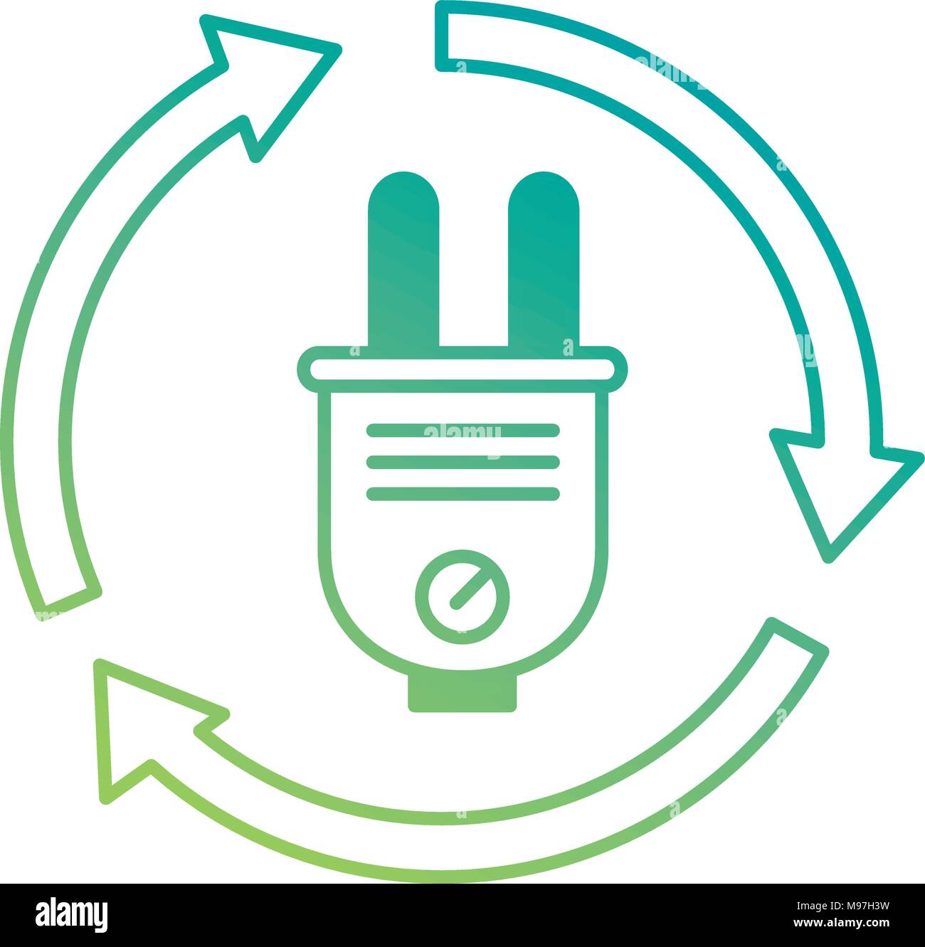 energy plug connector with arrows around Stock Vector Image & Art - Alamy