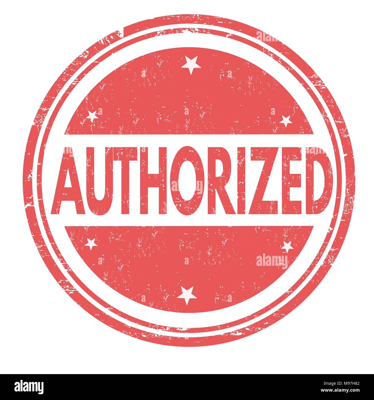 Authorized grunge rubber stamp on white background, vector illustration ...
