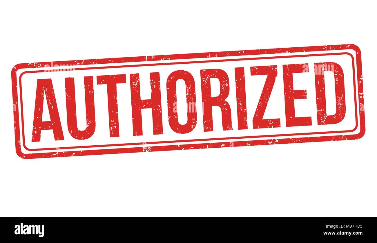 Authorized grunge rubber stamp on white background, vector illustration ...