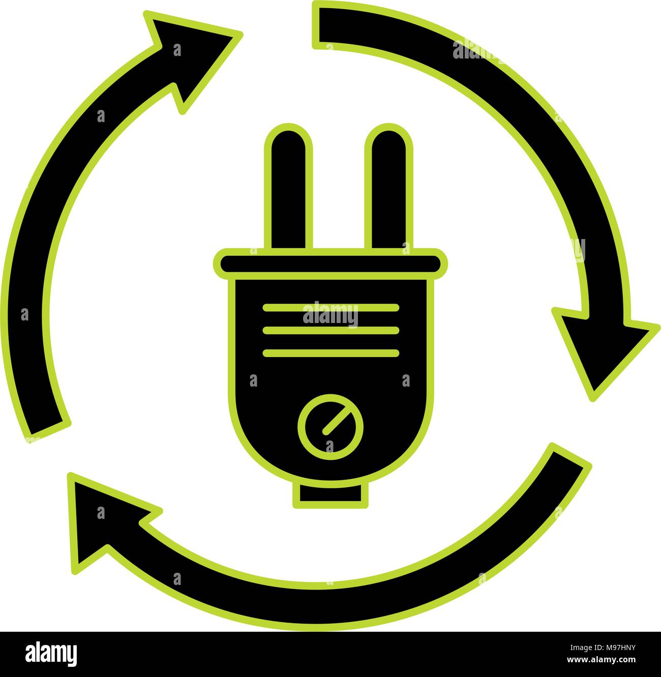energy plug connector with arrows around Stock Vector Image & Art - Alamy