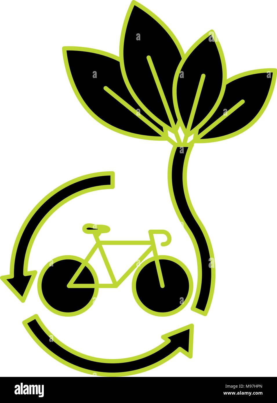 Bicycle arrows Stock Vector Images - Alamy