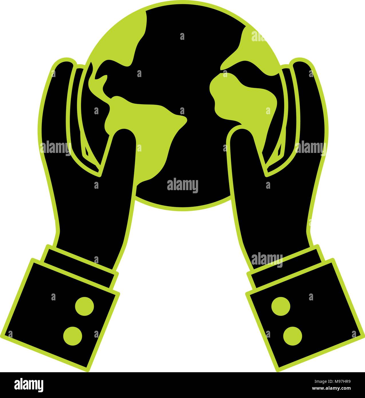 hands protected world planet earth icon Stock Vector Image & Art - Alamy
