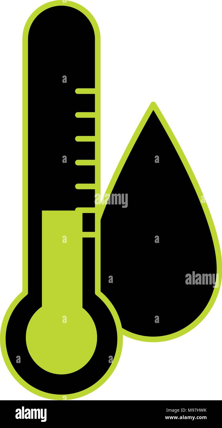 water drop ecology with thermometer Stock Vector Image & Art - Alamy