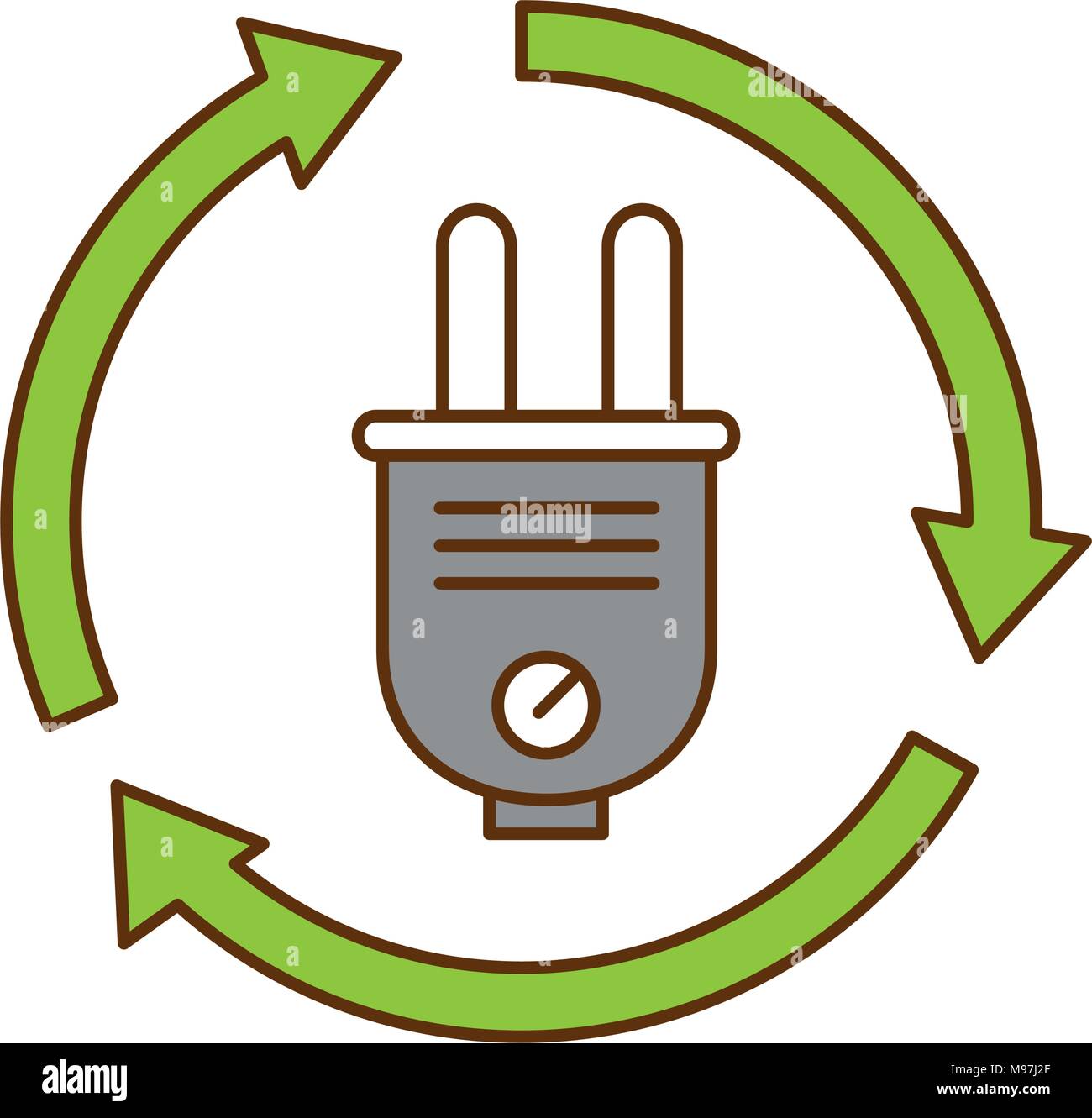 energy plug connector with arrows around Stock Vector Image & Art - Alamy