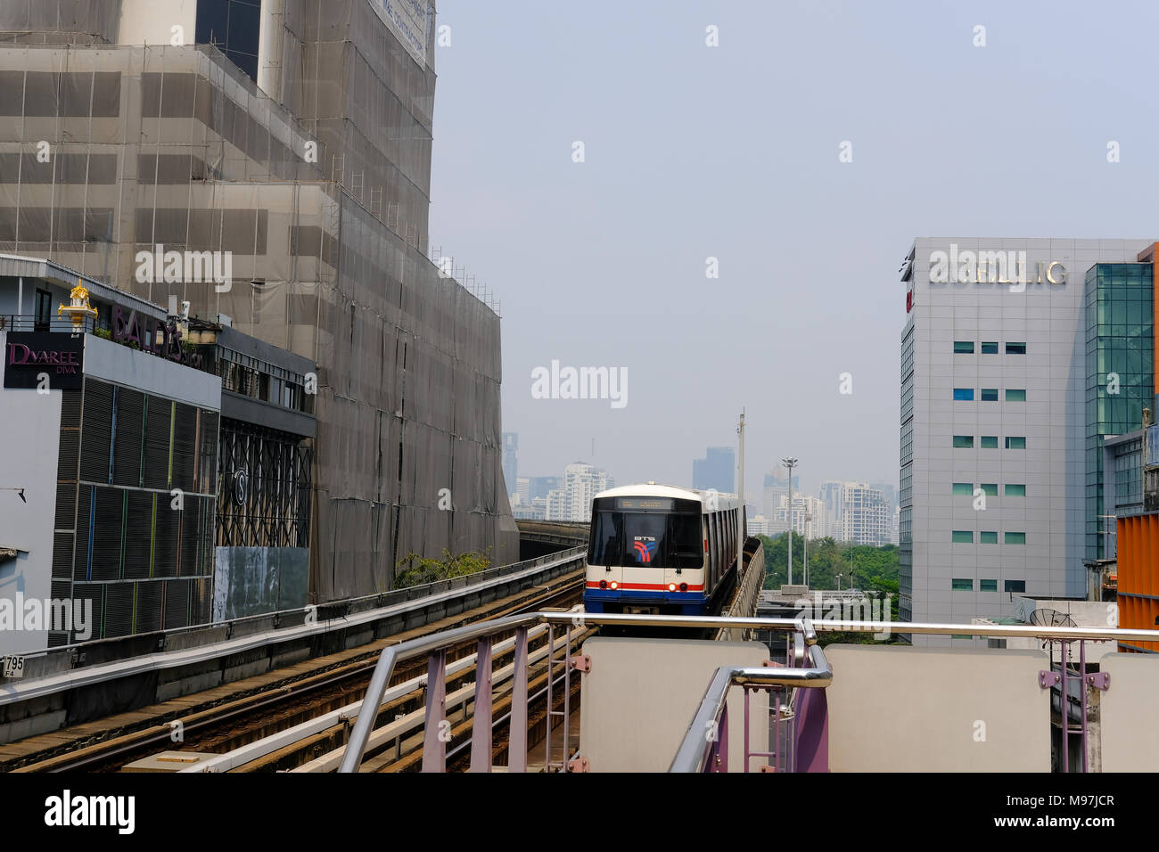 Bangkok, Thailand - March 12, 2018: cityscape of modern office building ...