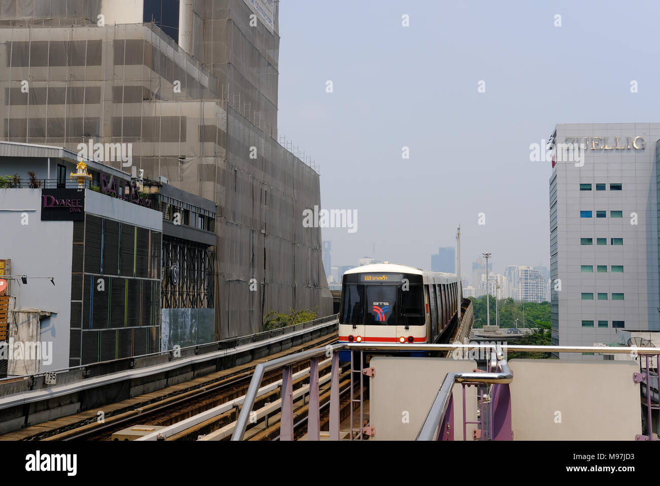 Bangkok, Thailand - March 12, 2018: cityscape of modern office building ...