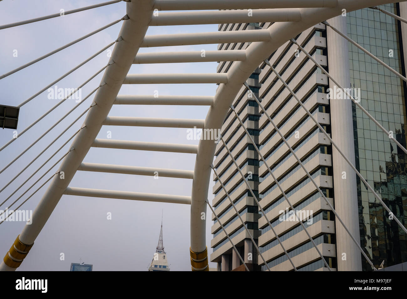 cityscape of modern office building & bridge at Chong Nonsi station of ...