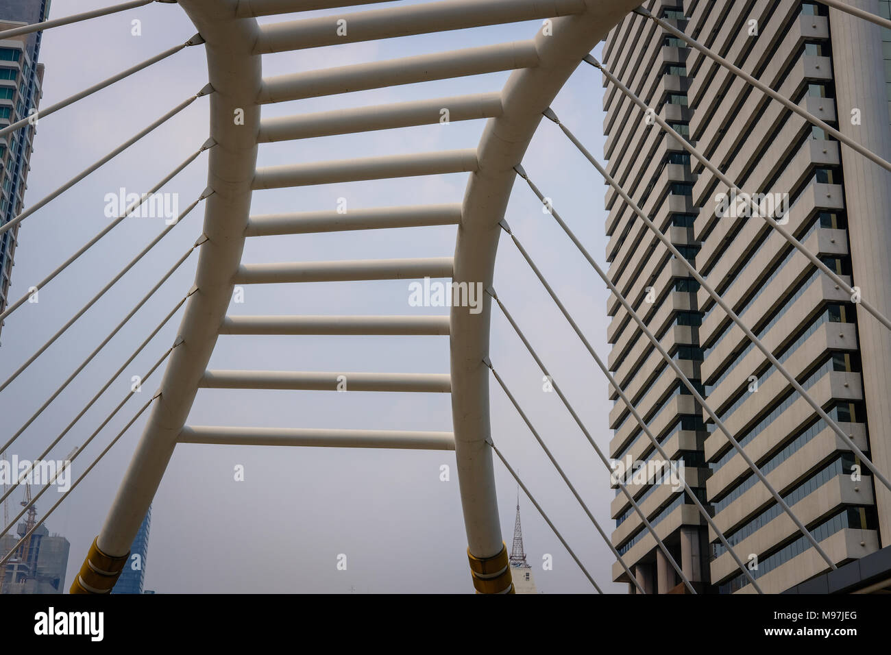 cityscape of modern office building & bridge at Chong Nonsi station of ...