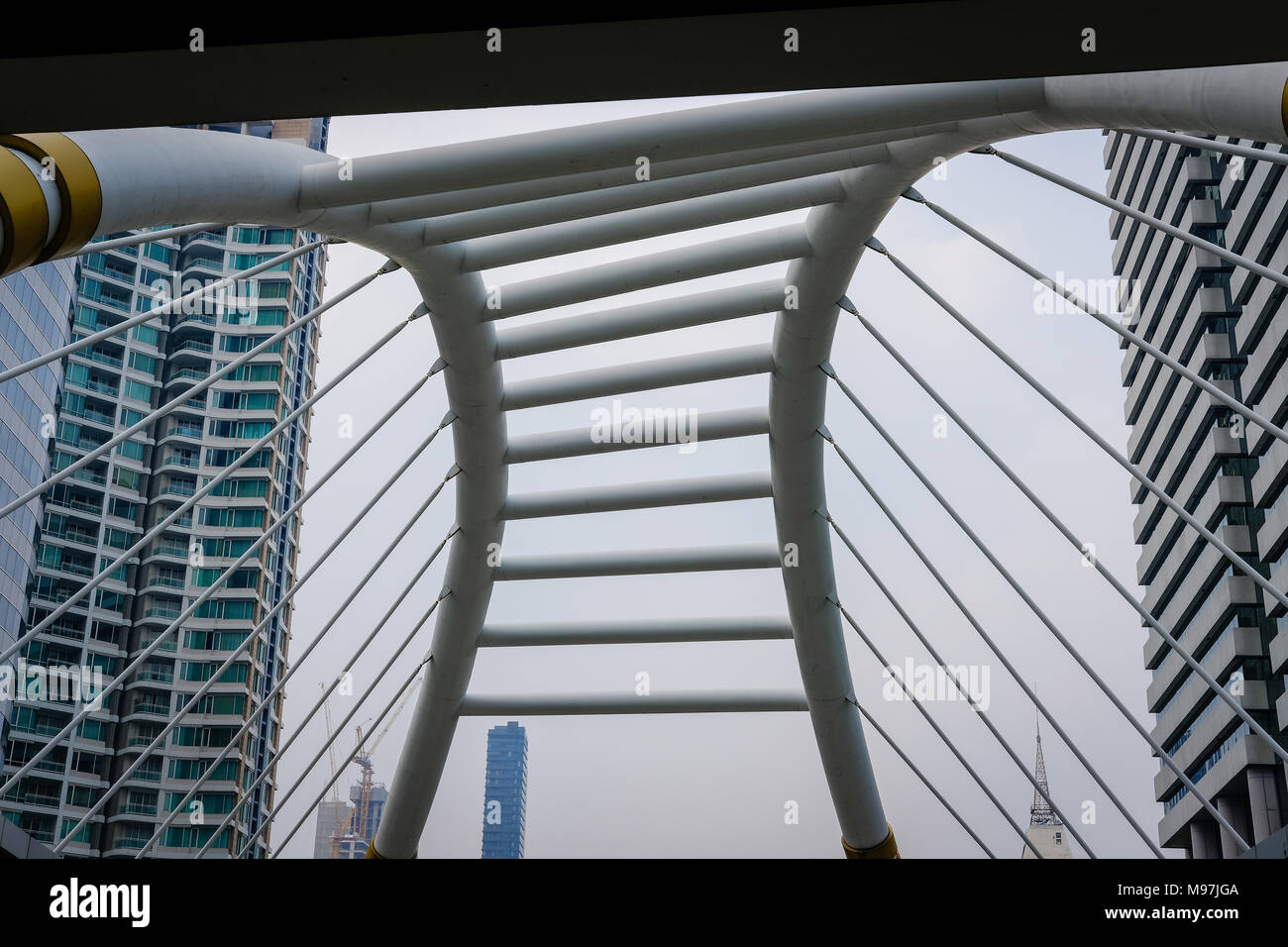 cityscape of modern office building & bridge at Chong Nonsi station of ...