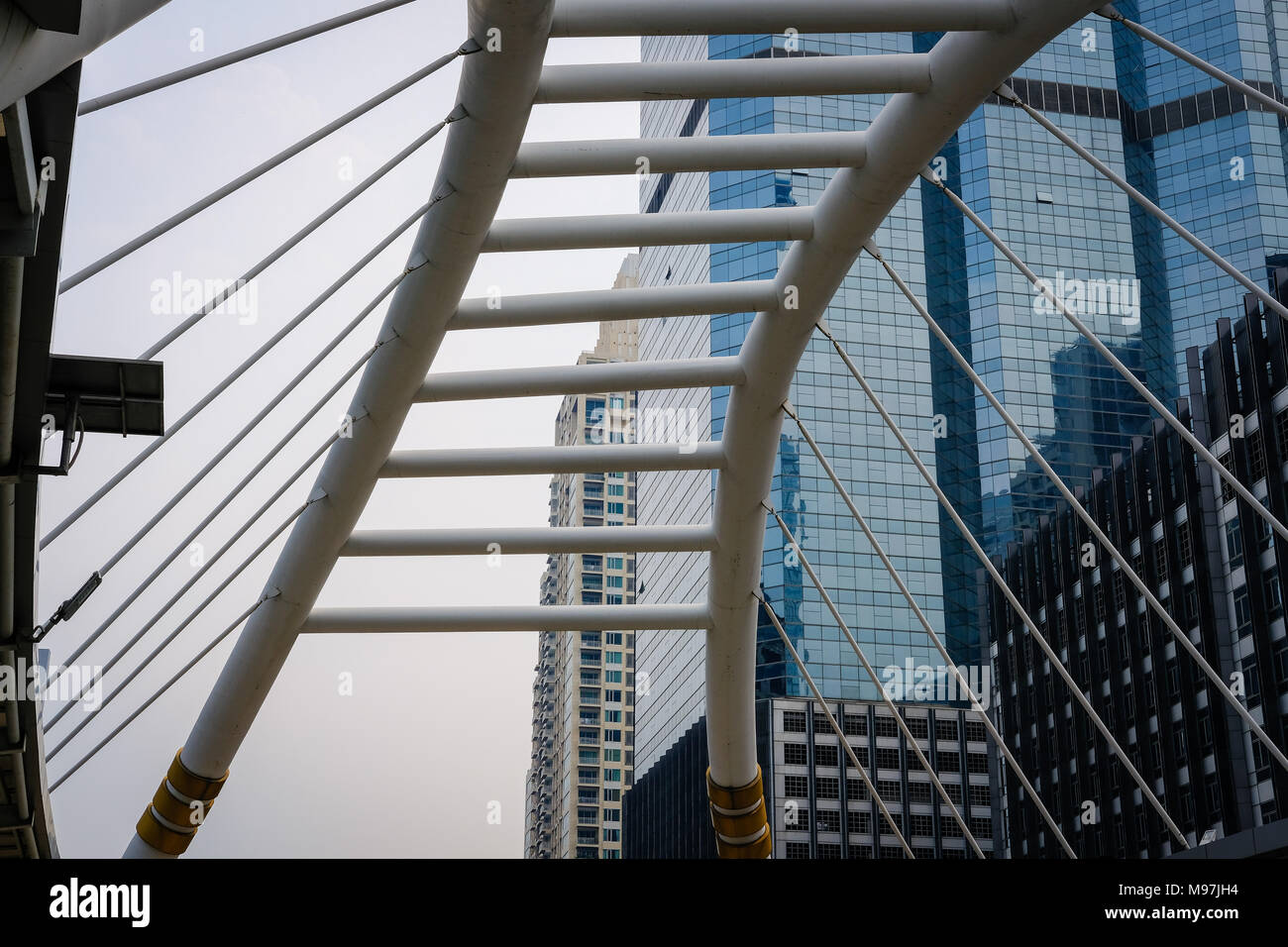 cityscape of modern office building & bridge at Chong Nonsi station of ...