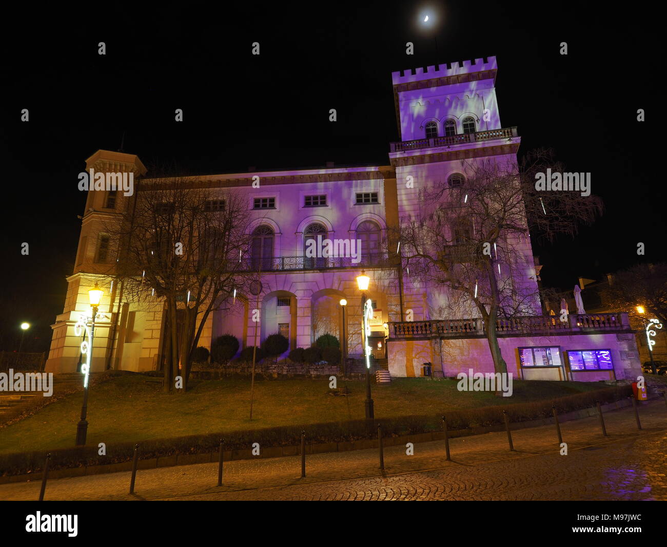 BIELSKO-BIALA, POLAND EUROPE on JANUARY 2018: Sulkowski Castle on main ...