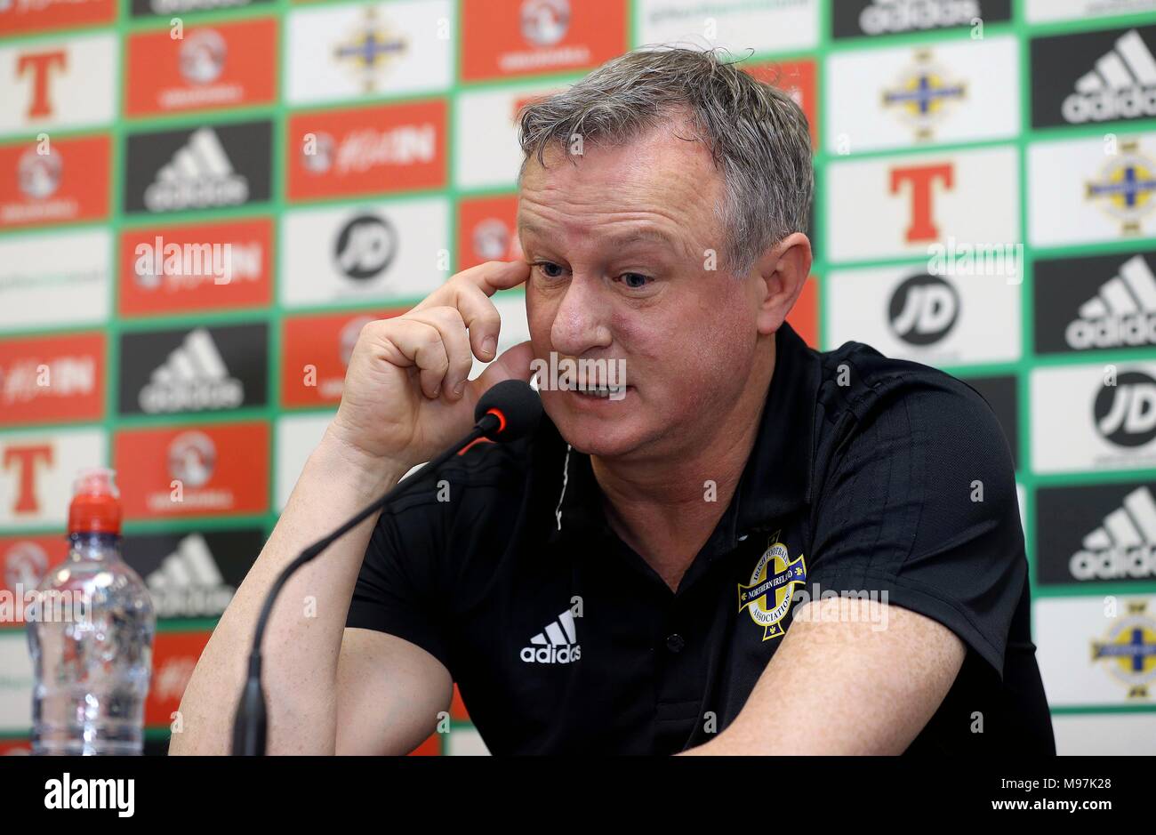 Northern Ireland manager Michael O'Neill during the press conference at ...
