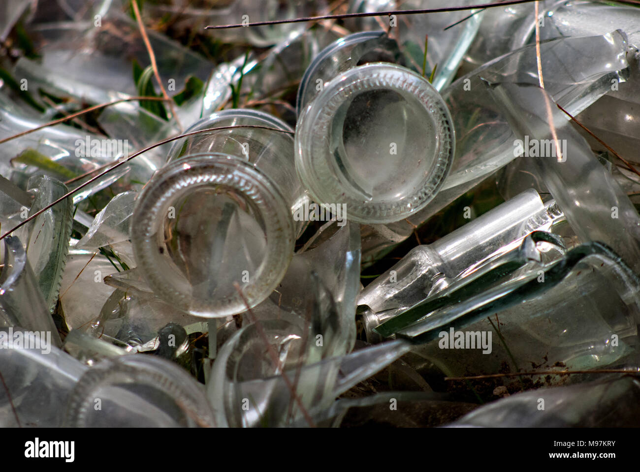 Glass bottles old damaged hi-res stock photography and images - Alamy