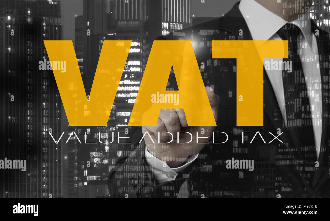 VAT concept is shown by businessman Stock Photo - Alamy