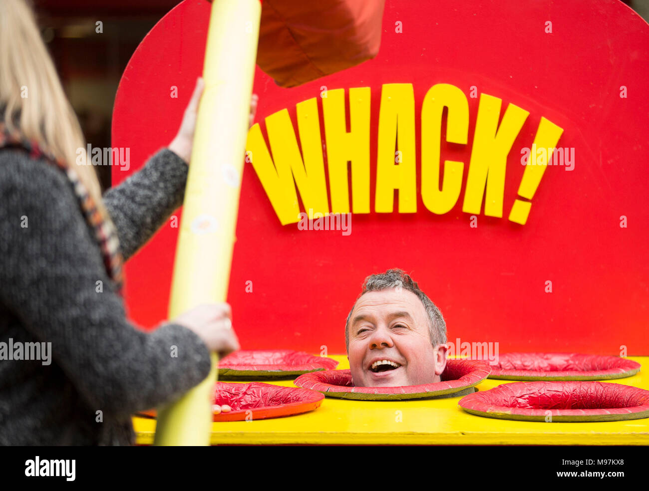 An installation called Actual Reality Arcade, where members of the ...