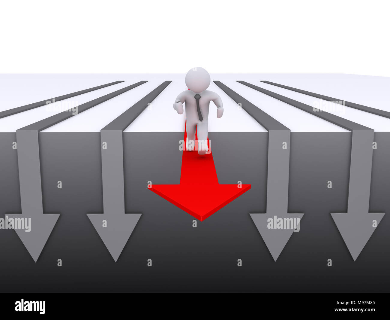 Arrows over businessman hi-res stock photography and images - Alamy