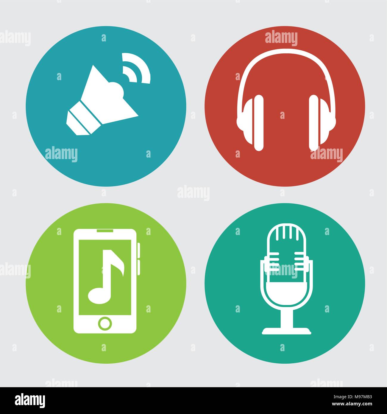 Music equipment and technology graphic design, vector illustration ...