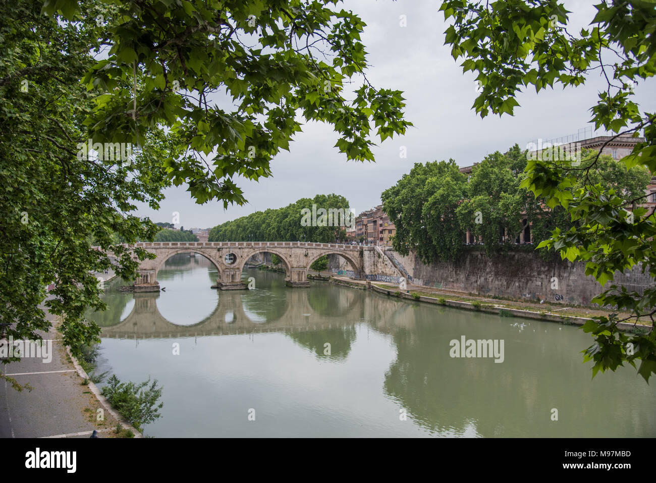The river Tiber in Rome during a lovely day in May Stock Photo - Alamy