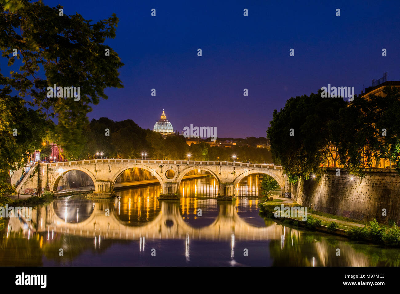 The river Tiber in Rome during a lovely day in May Stock Photo - Alamy