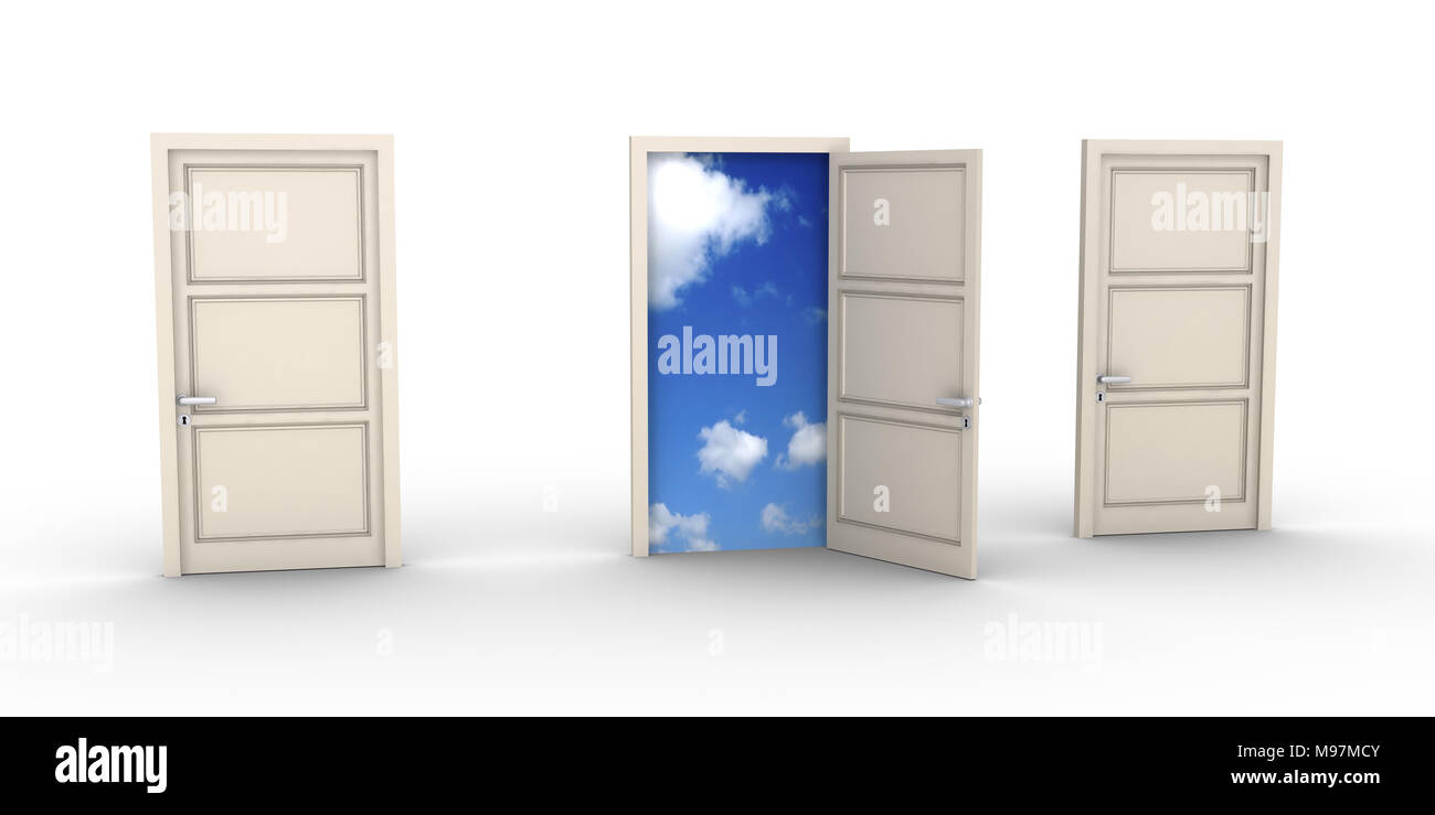 Three blue doors hi-res stock photography and images - Alamy