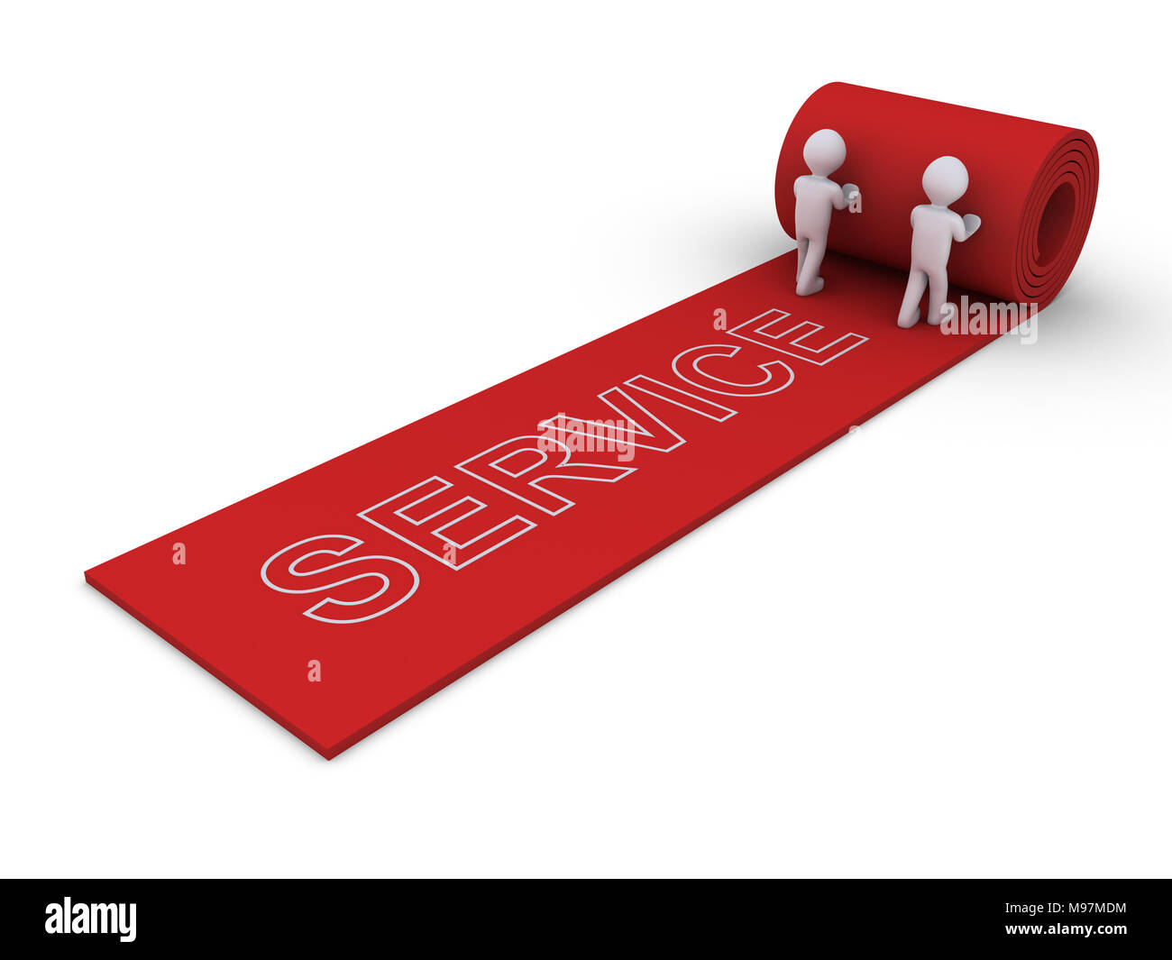 Unrolling red carpet Cut Out Stock Images & Pictures - Alamy