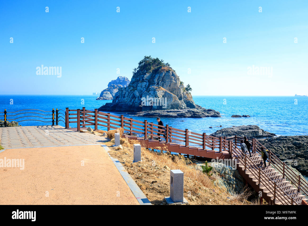 Busan, South Korea - March 14, 2018 : Scenery of Oryukdo sky walk in ...