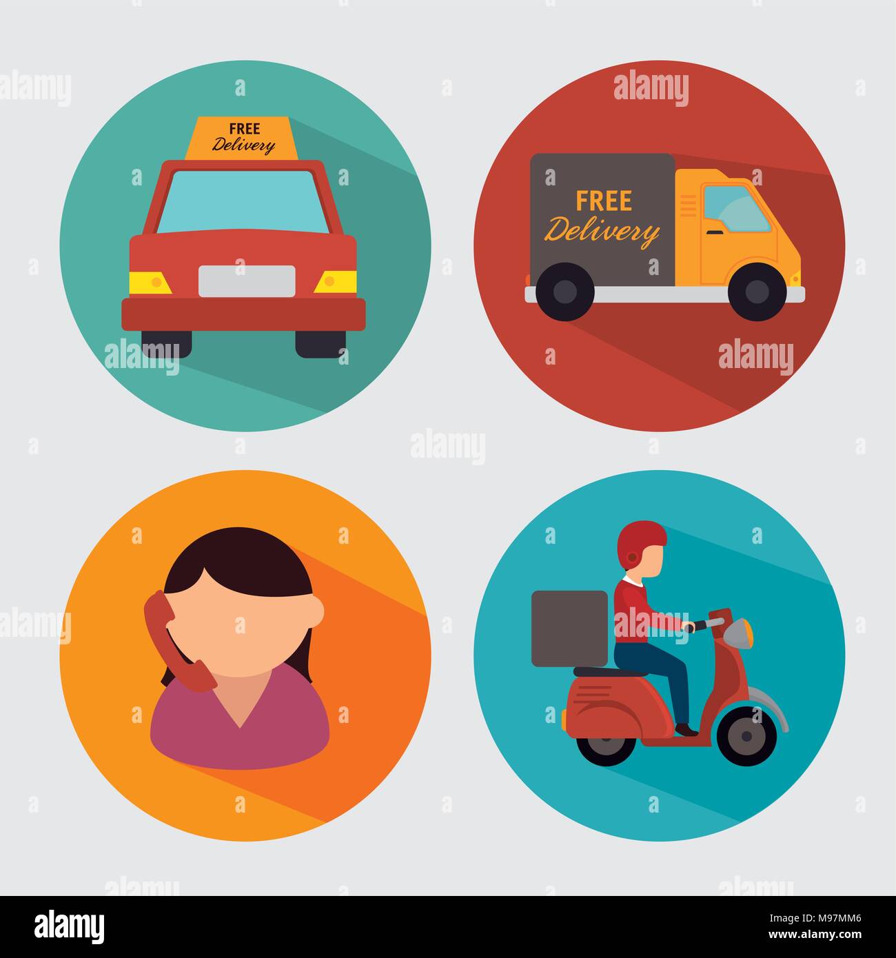 Delivery and logistic business graphic design, vector illustration ...