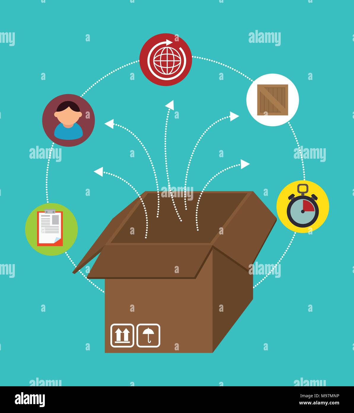 Delivery and logistic business graphic design, vector illustration ...