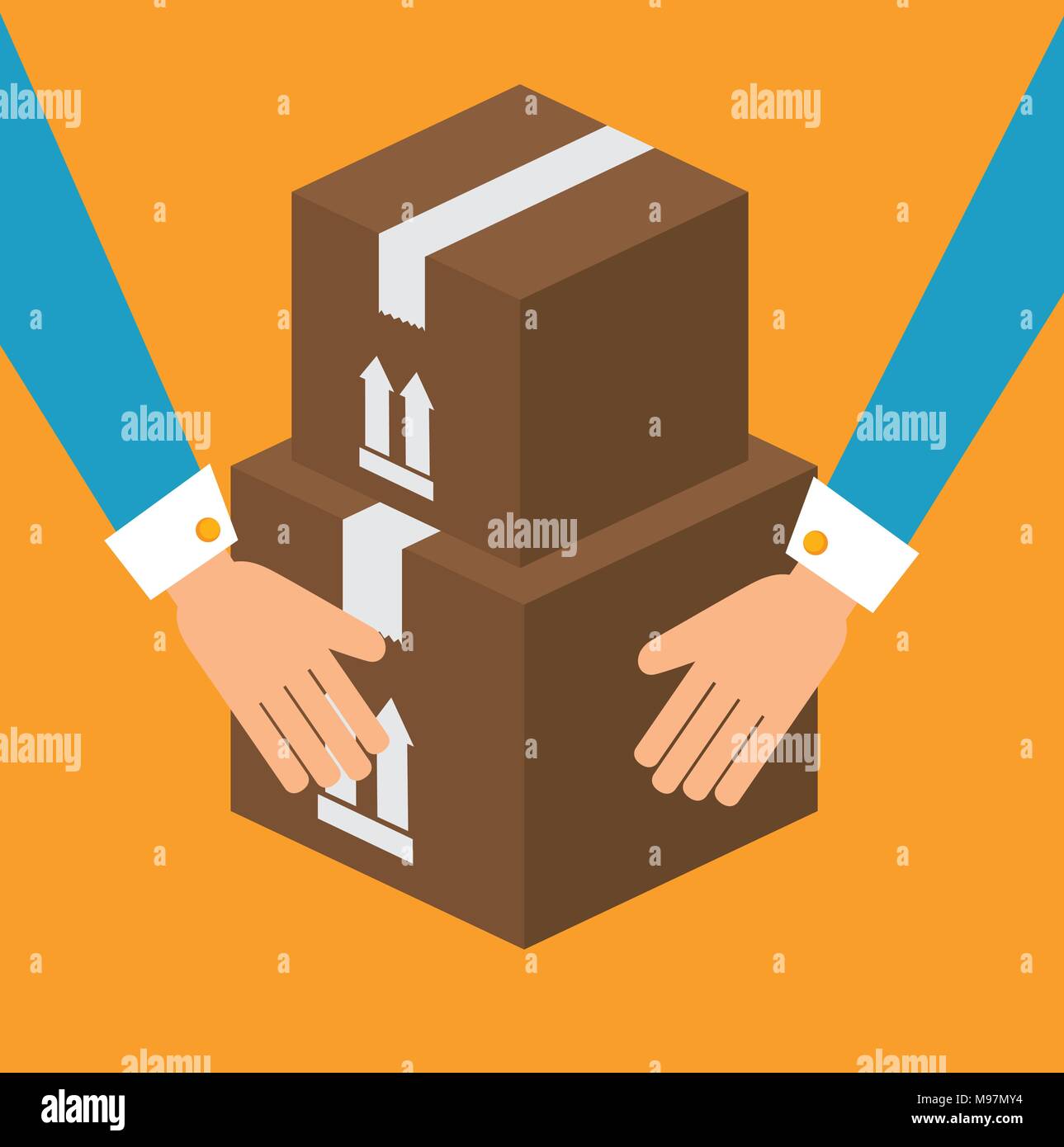 Delivery and logistic business graphic design, vector illustration ...