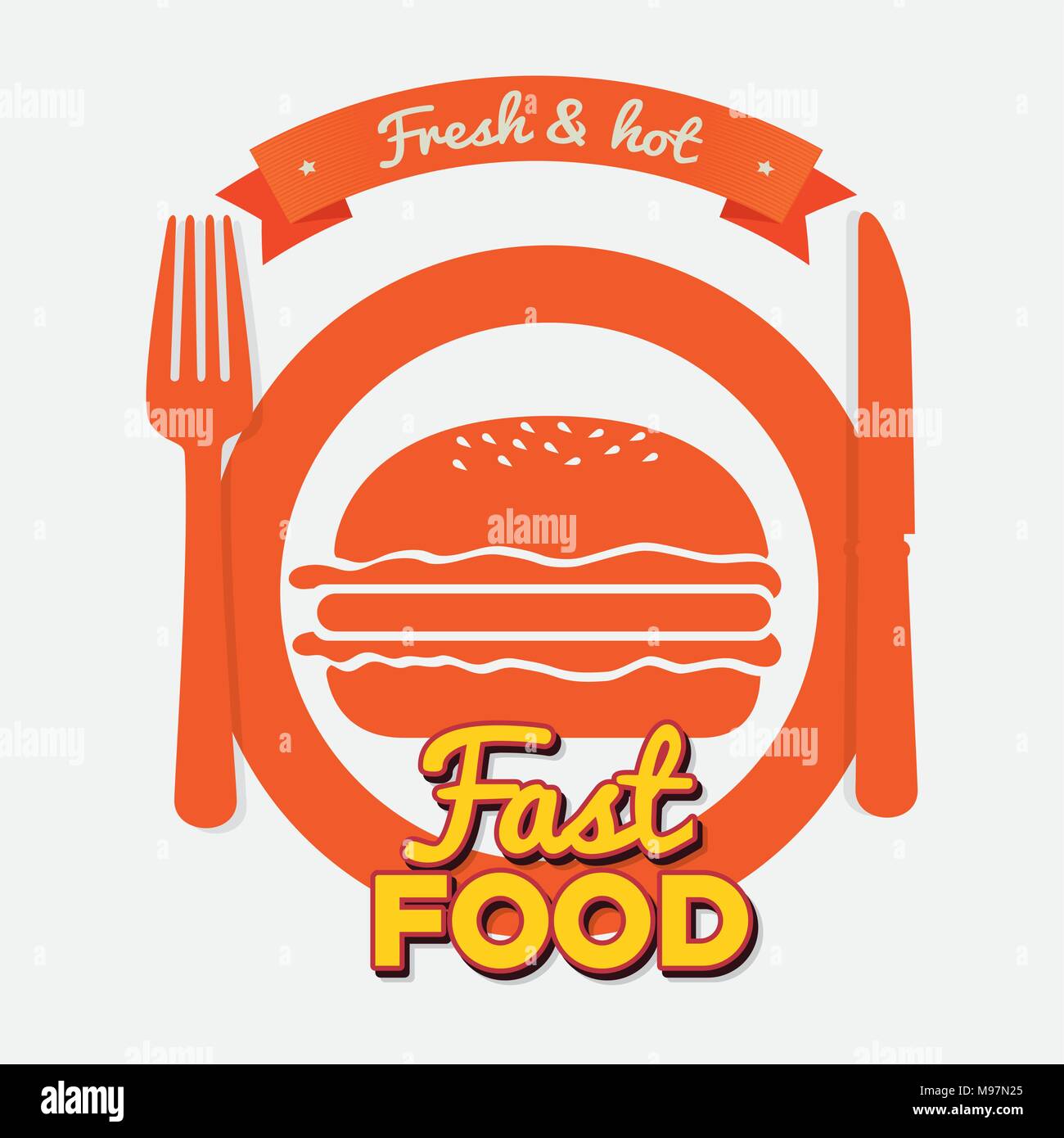 Fast and delicious food graphic design, vector illustration Stock ...