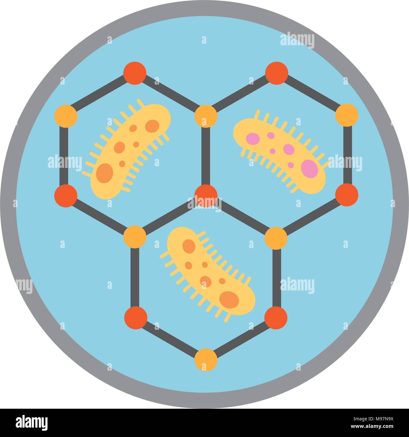Study of bacteria icon Stock Vector Image & Art - Alamy