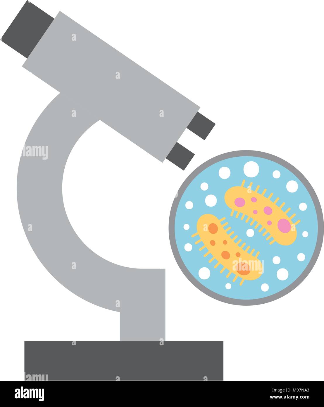 Eyepiece lens microscope Stock Vector Images - Alamy