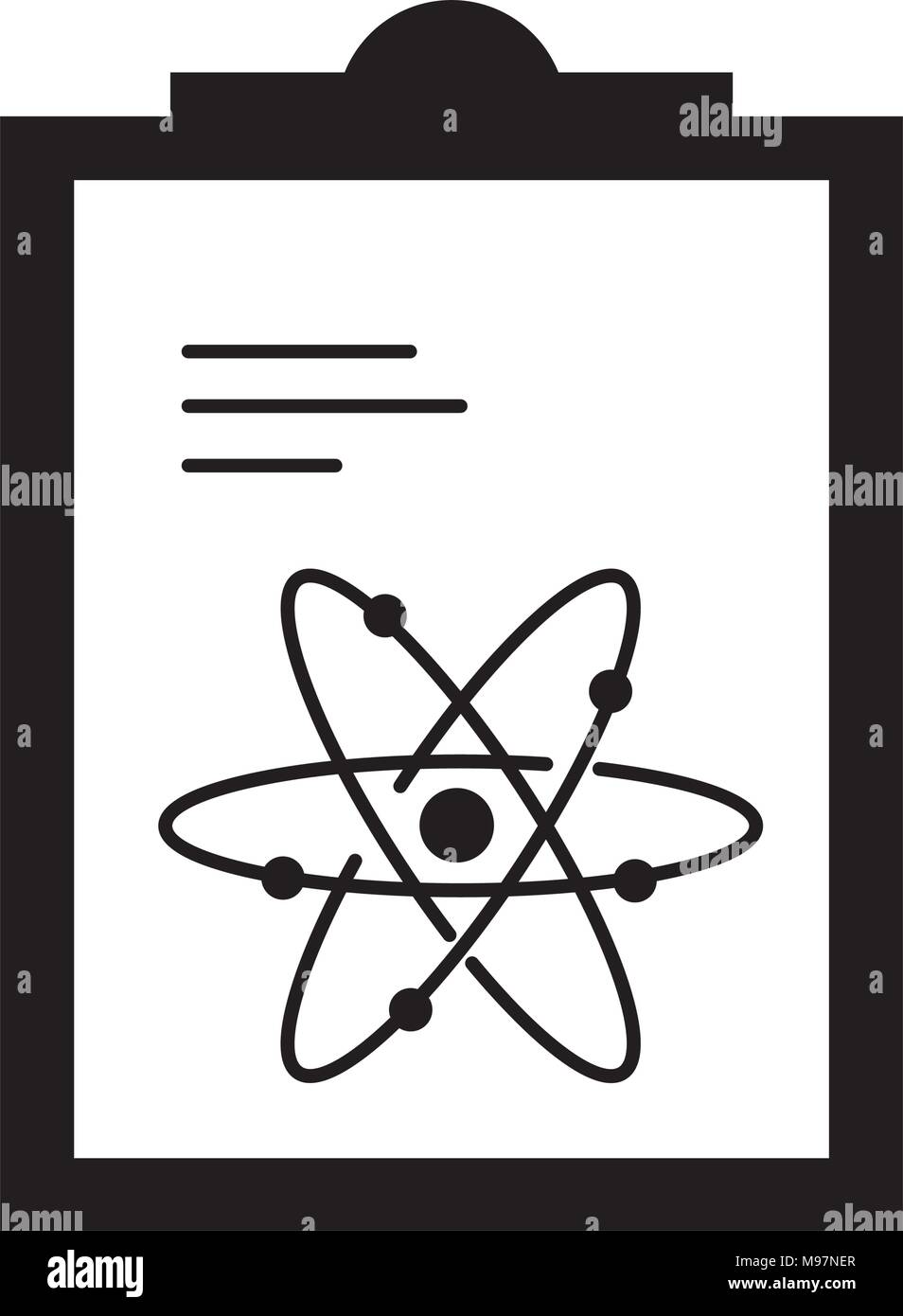 paper clipboard with atom Stock Vector Image & Art - Alamy