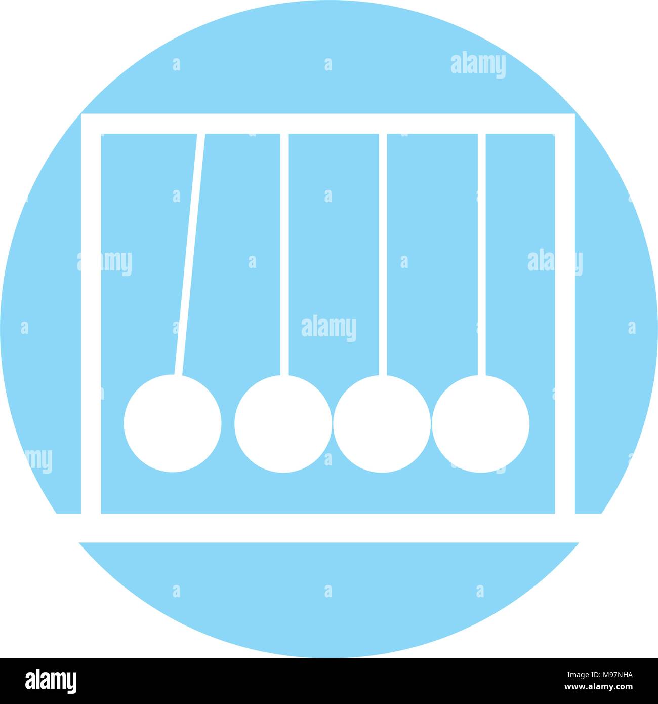 Newton pendulum isolated icon Stock Vector Image & Art - Alamy
