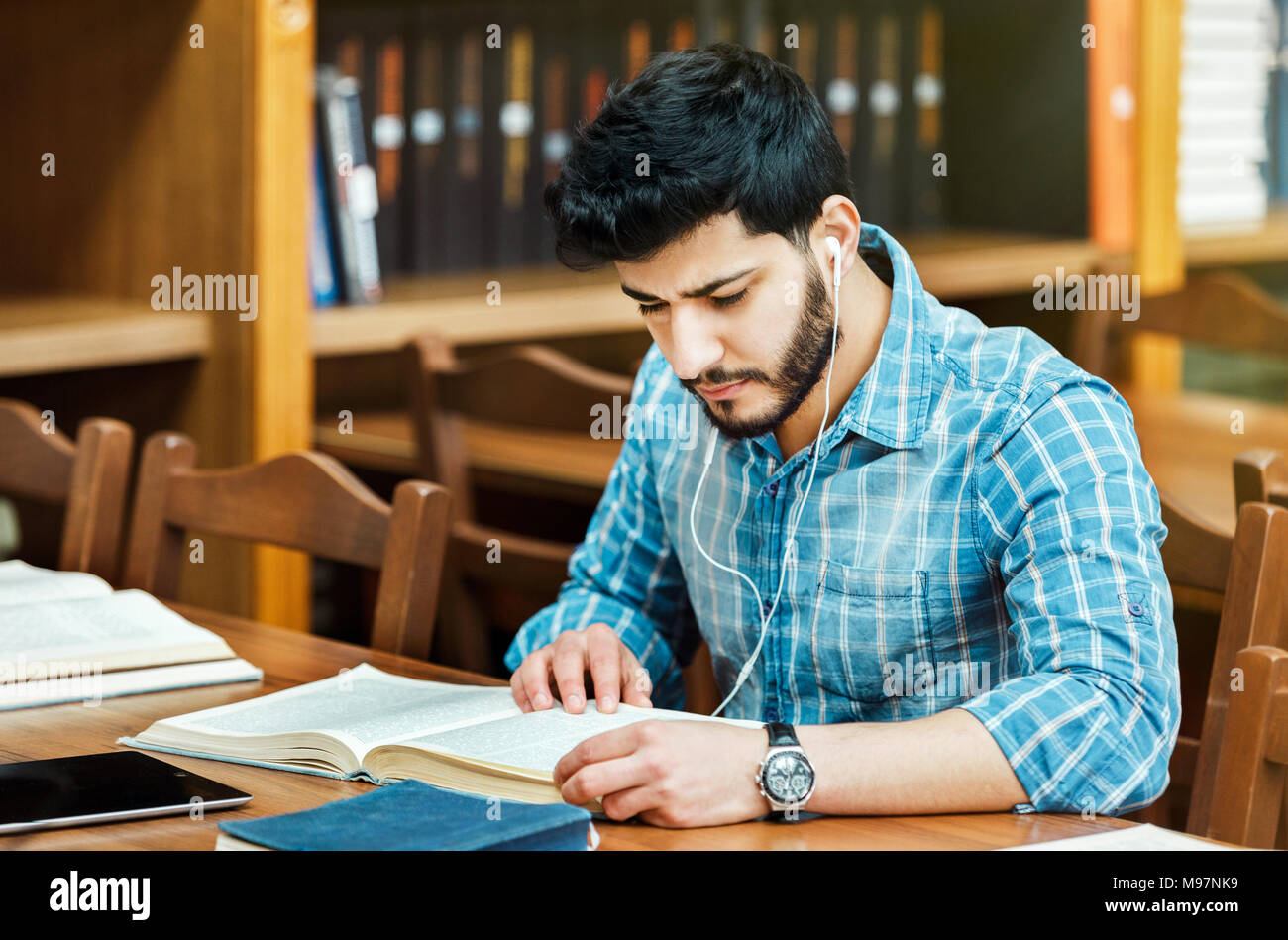 The Library Reading Stock Photo - Alamy