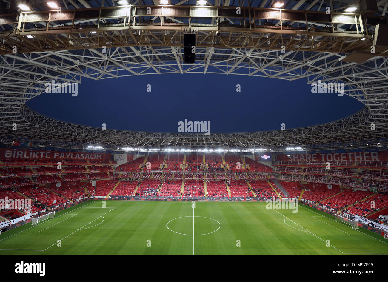 General view of the stadium before the international friendly match at ...