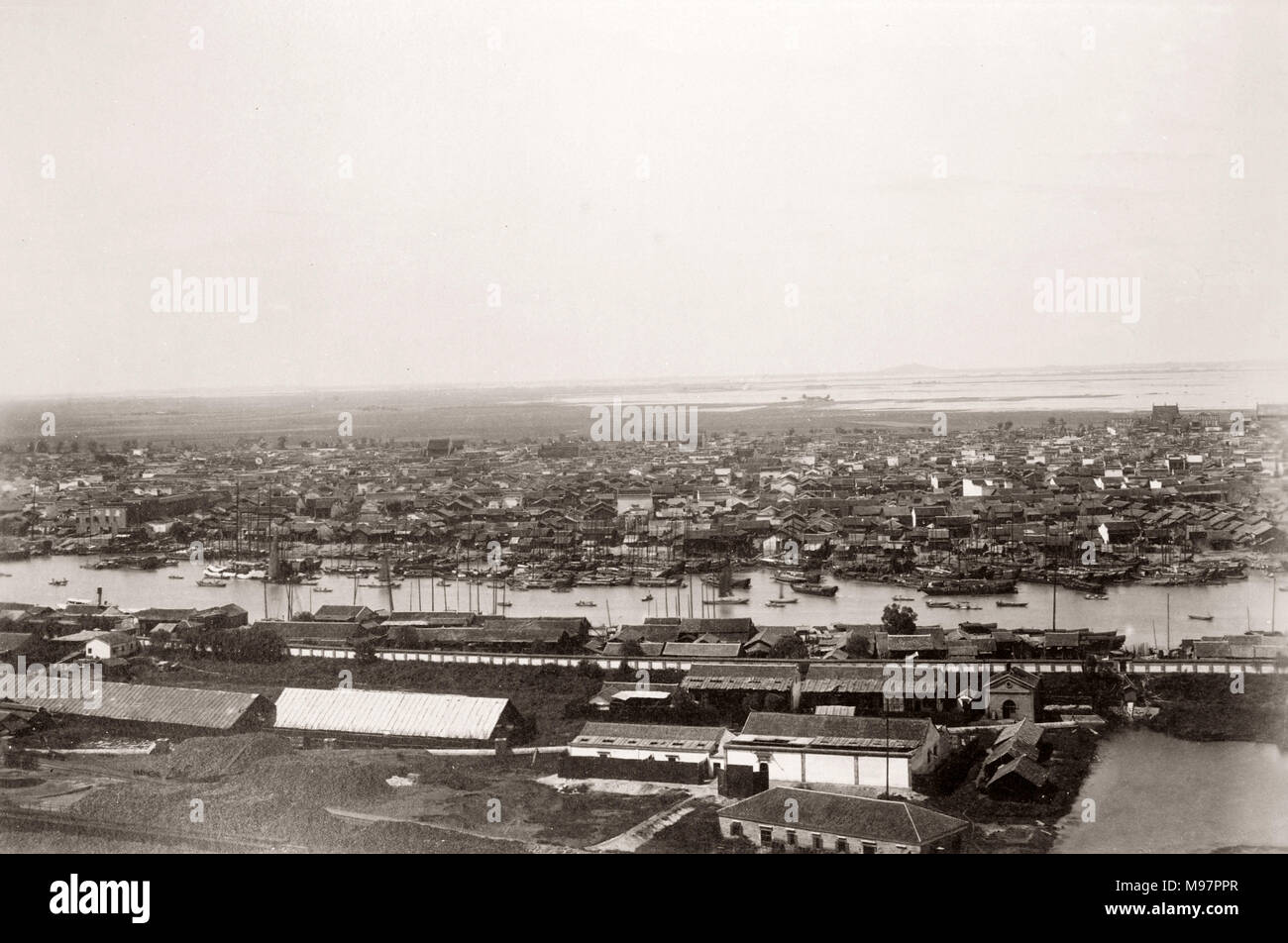 Vintage 19th century photograph China c.1880s - Hankow Hankou Wuhan ...