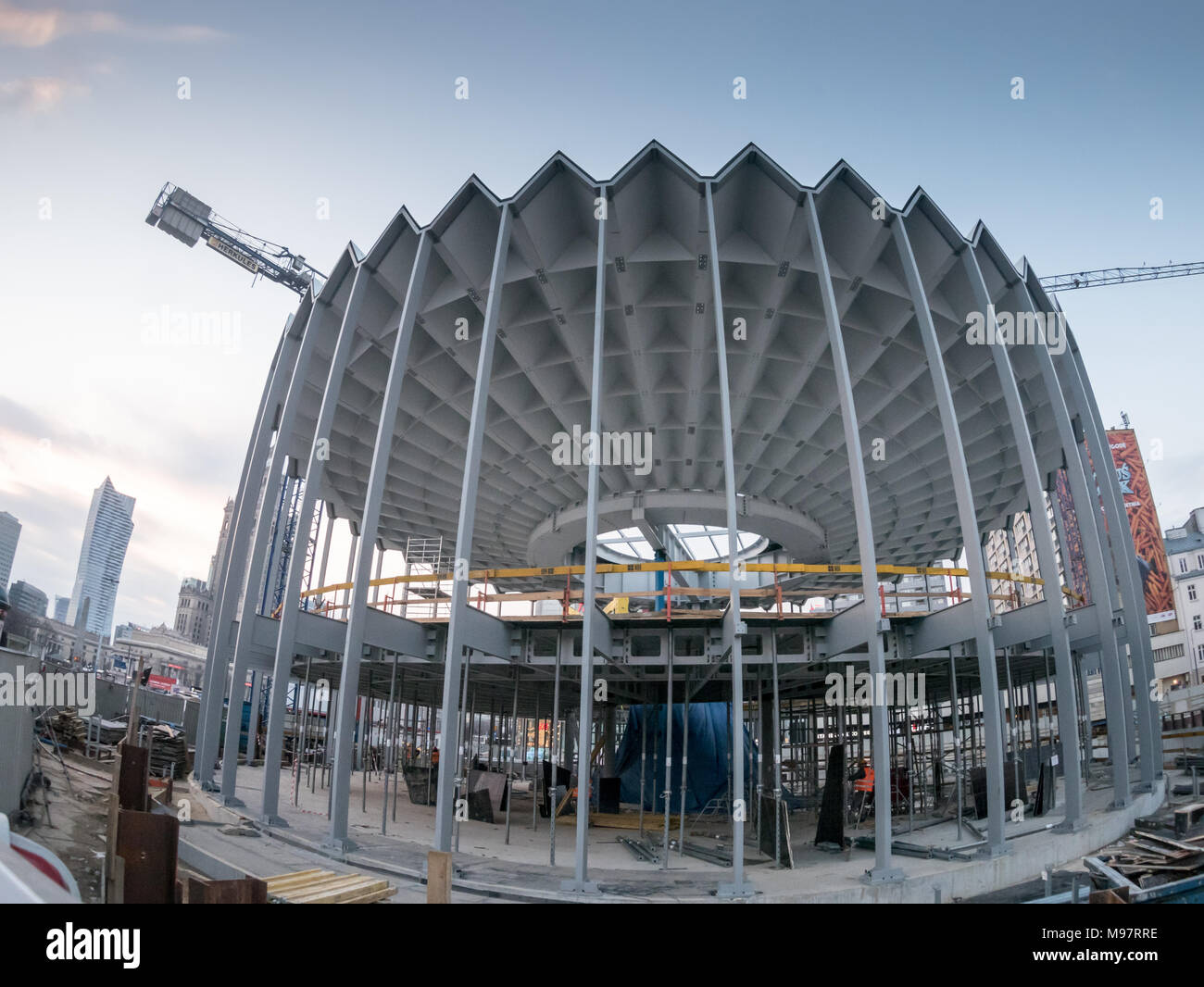 New Rotunda PKO under construction, Warsaw, Poland Stock Photo - Alamy