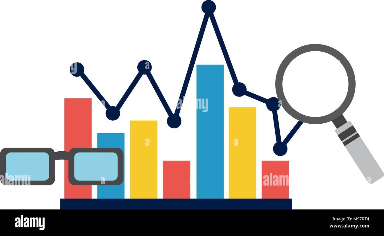 statistics bar graph pointed line analysis Stock Vector Image & Art - Alamy