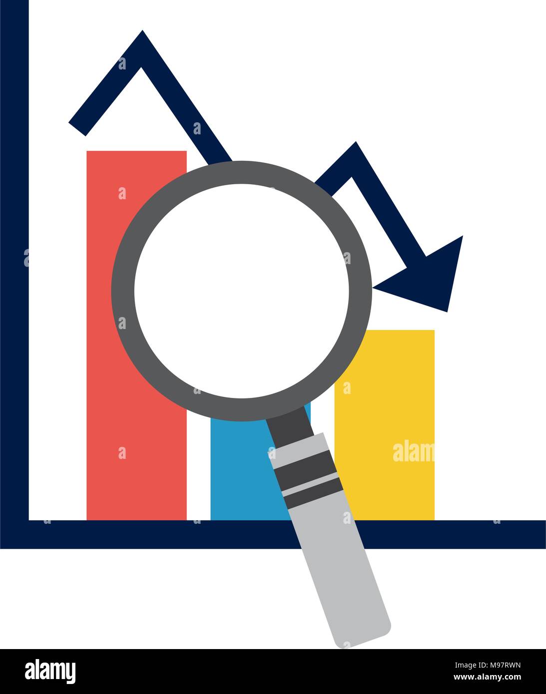 Blue crisis stock diagram background Stock Vector Images - Alamy