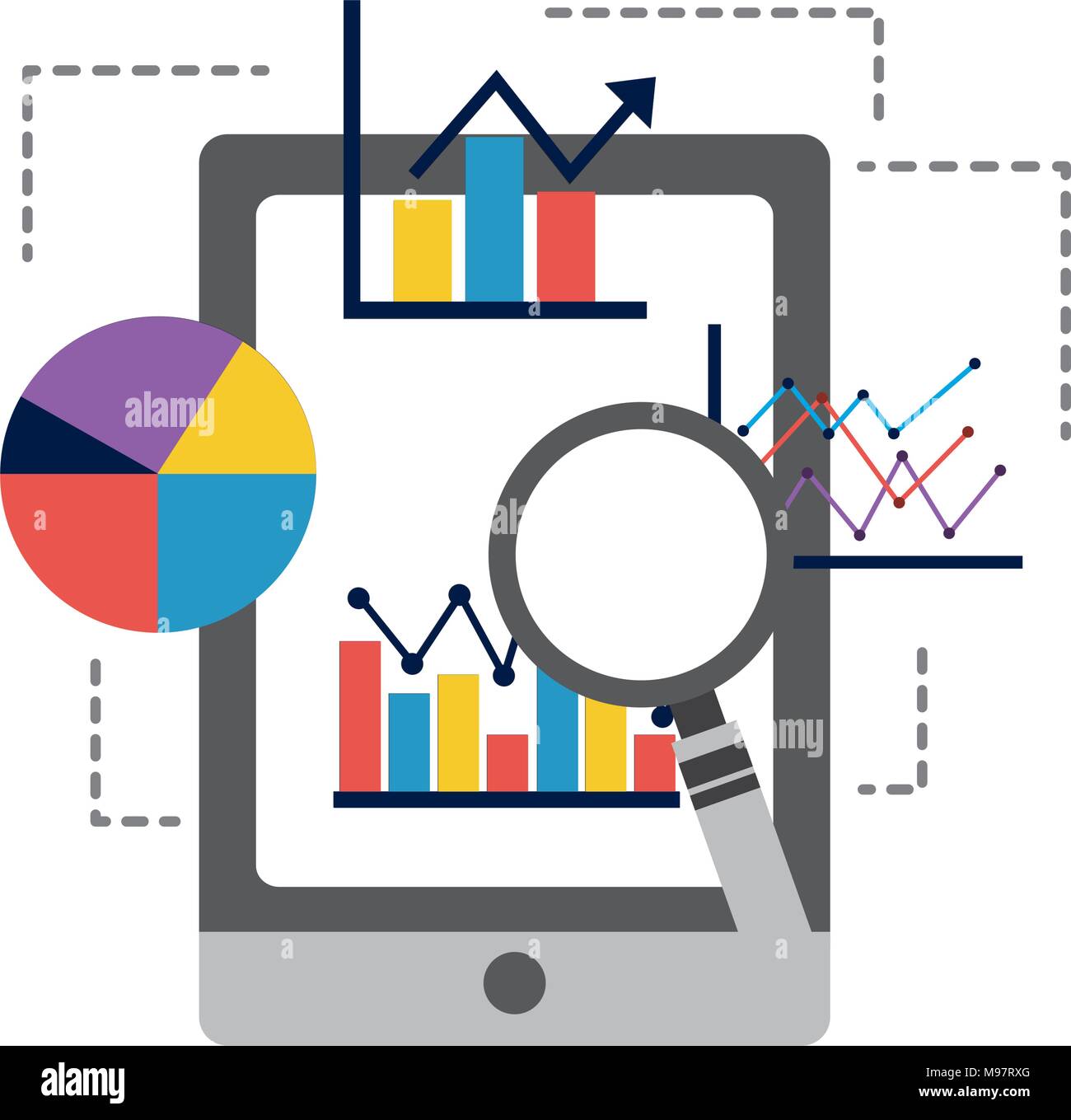 smartphone statistics business analysis app Stock Vector Image & Art ...