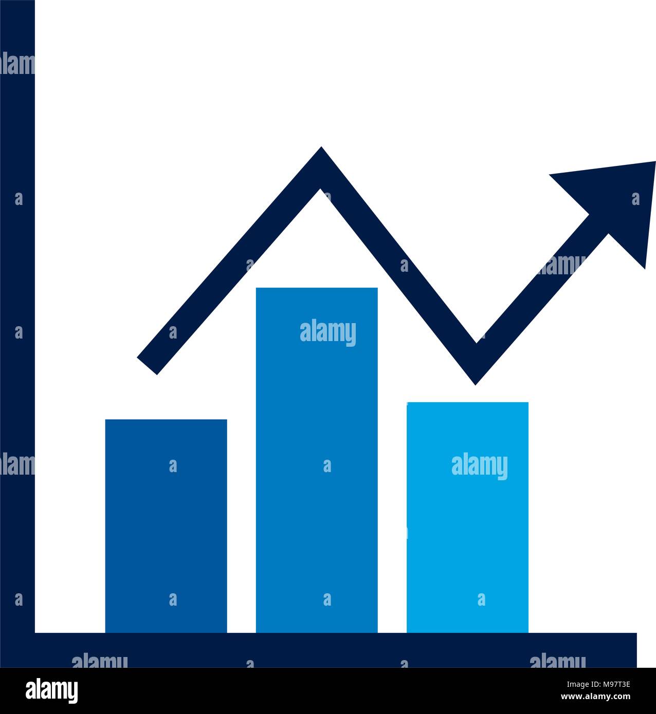business financial bar graph chart diagram growth profit Stock Vector ...