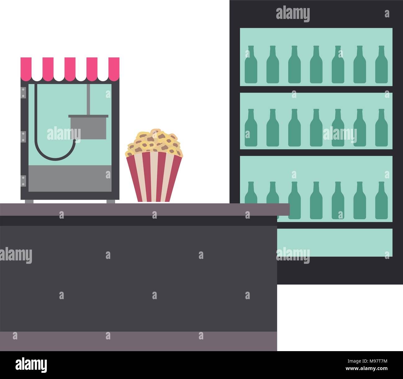 Takeaway counter Stock Vector Images - Alamy