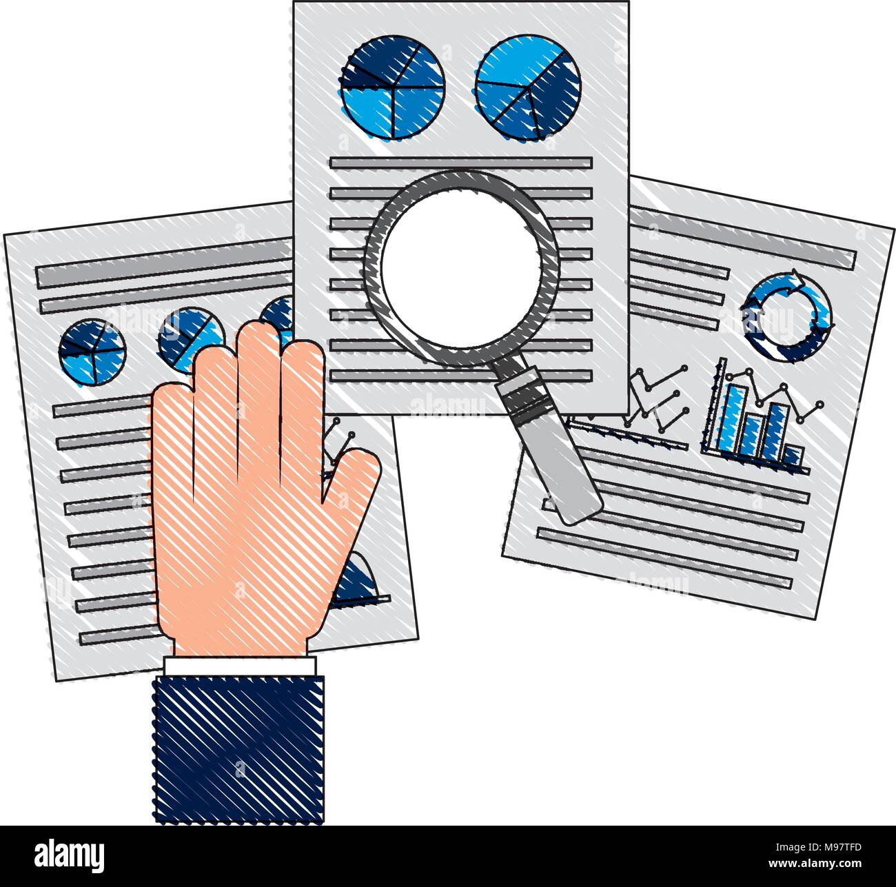 Person computer paperwork data Stock Vector Images - Alamy
