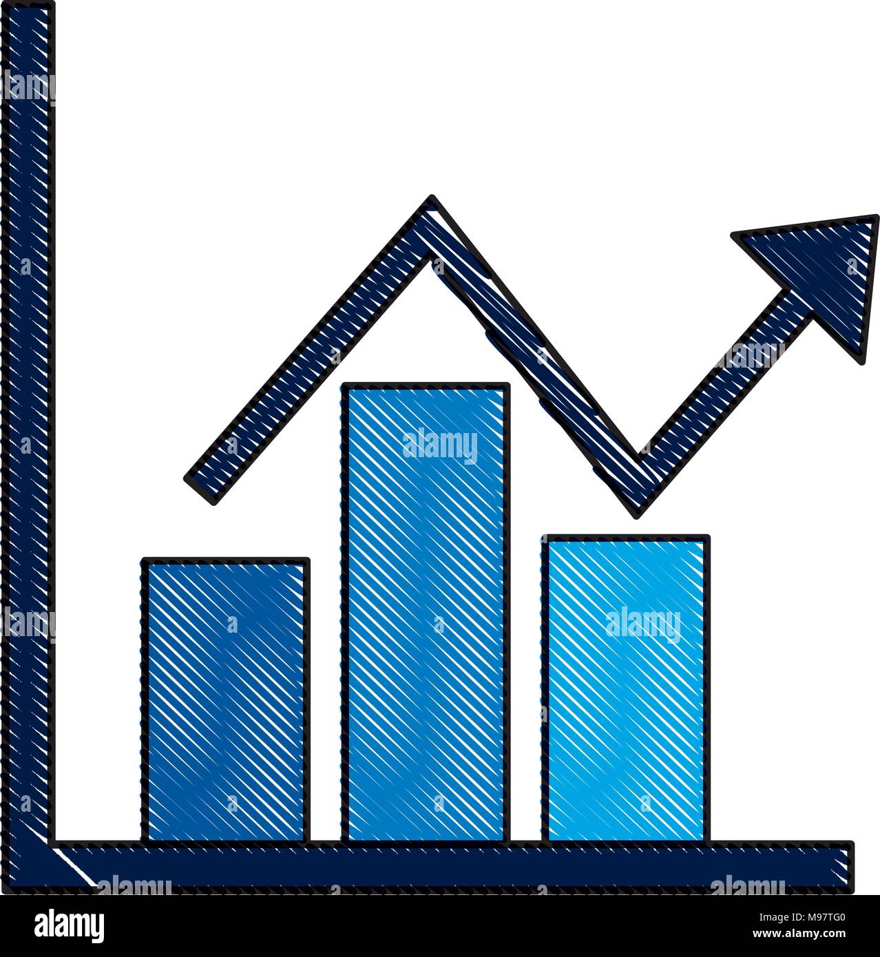business financial bar graph chart diagram growth profit Stock Vector ...