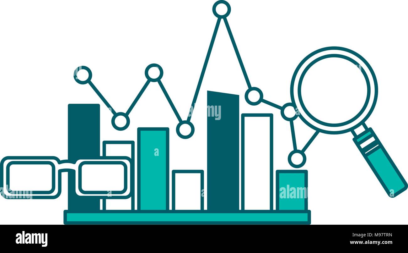 statistics bar graph pointed line analysis Stock Vector Image & Art - Alamy