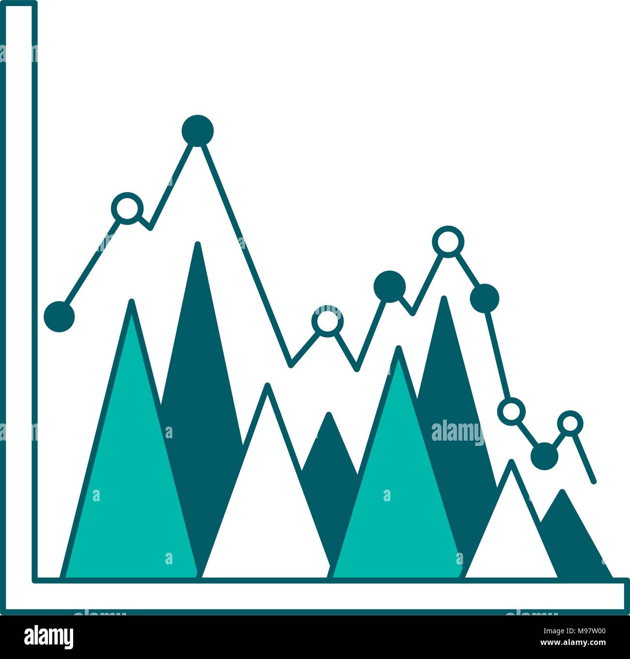 statistics triangle graph line point business plan report Stock Vector ...