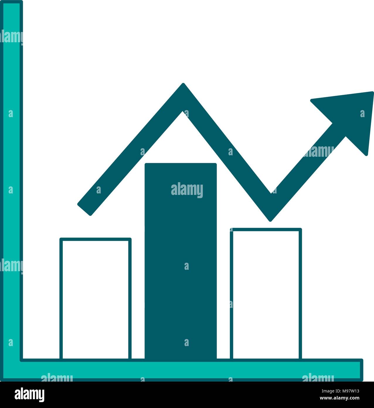 business financial bar graph chart diagram growth profit Stock Vector ...